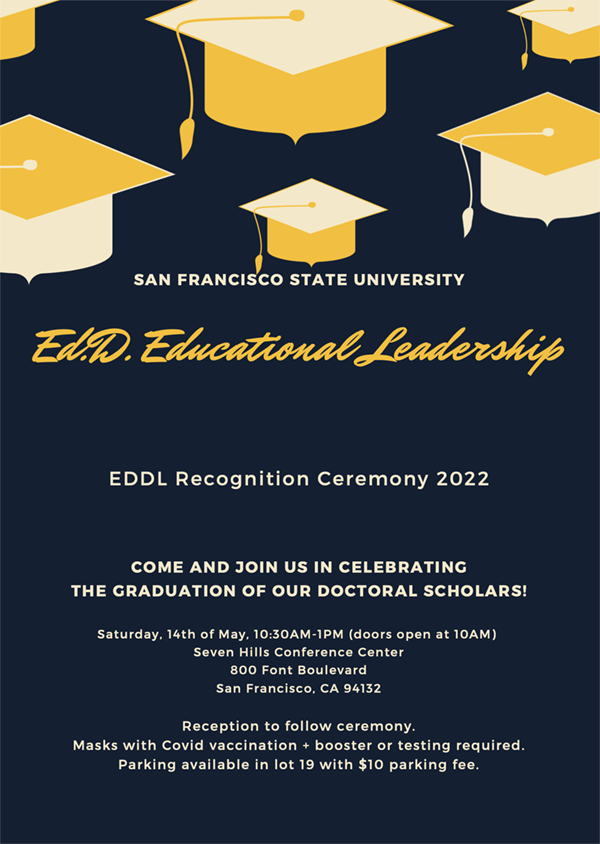 Ed D Educational Leadership 2022 Recognition Ceremony Ed D